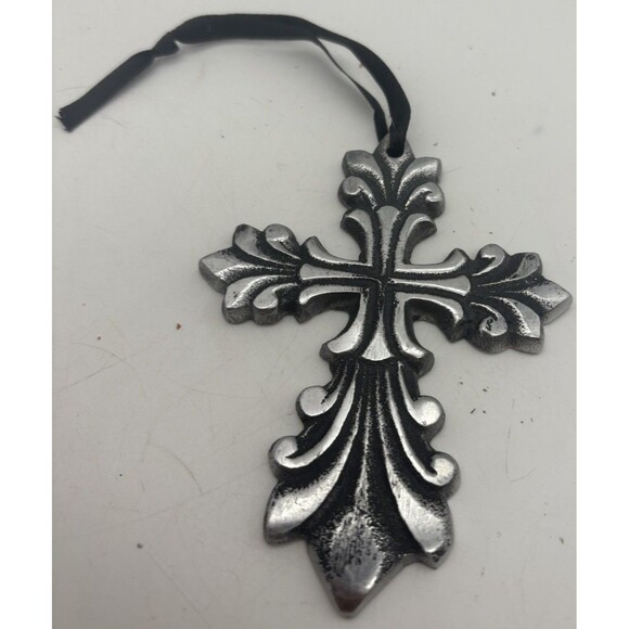 Accents | Decorative Metal Cross Ornament Gothic Fleur De Lis Style 45 ...